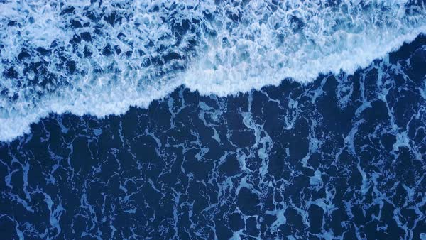 Aerial view of sea water texture from above - Stock Video Footage ...