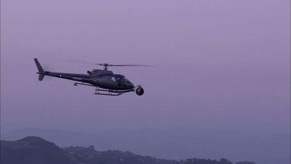 Wide shot of a helicopter flying in the sky - HD Royalty-free Stock ...