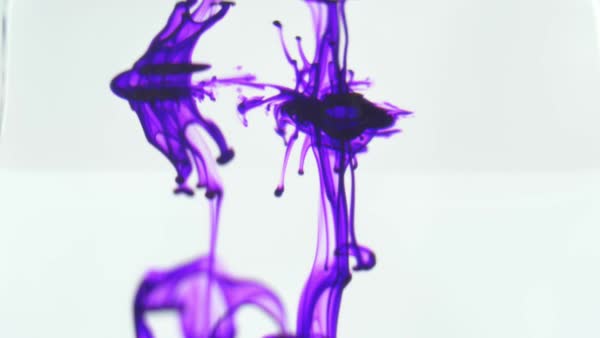 Multicolour Paint Dyes Dissolving in of Water on White Background - HD ...