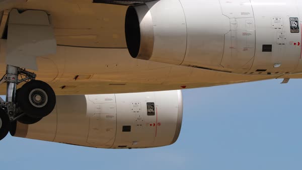 PHUKET, THAILAND - Cinematic shot of Airbus A330 Cathay Pacific landing ...