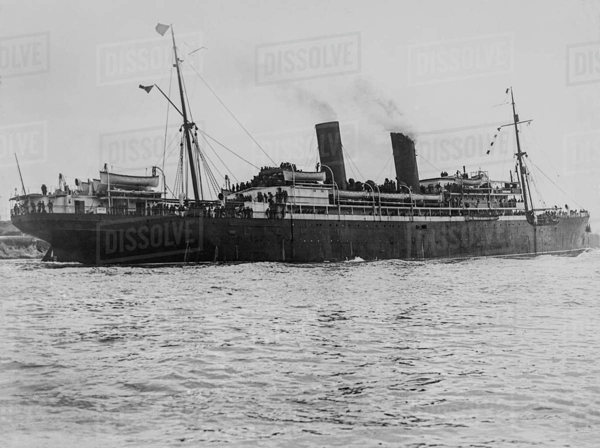 Magic lantern slide circa 1900.Victorian. SS Czar, or ???? in Russian ...