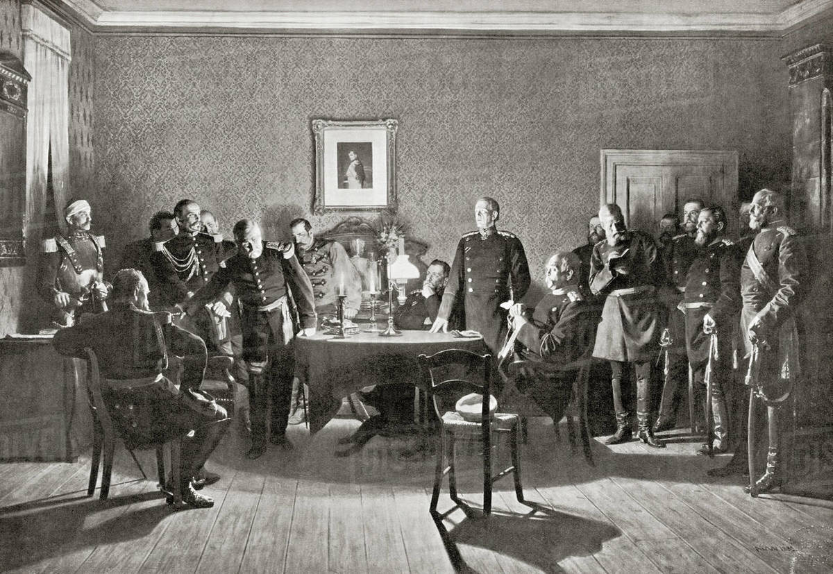 The surrender of Napoleon III to the Prussians after the Battle of ...