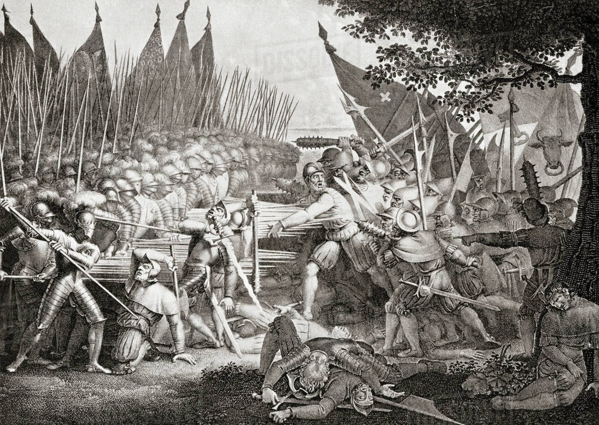 The heroic death of Arnold Winkelried. Arnold von Winkelried or Arnold ...