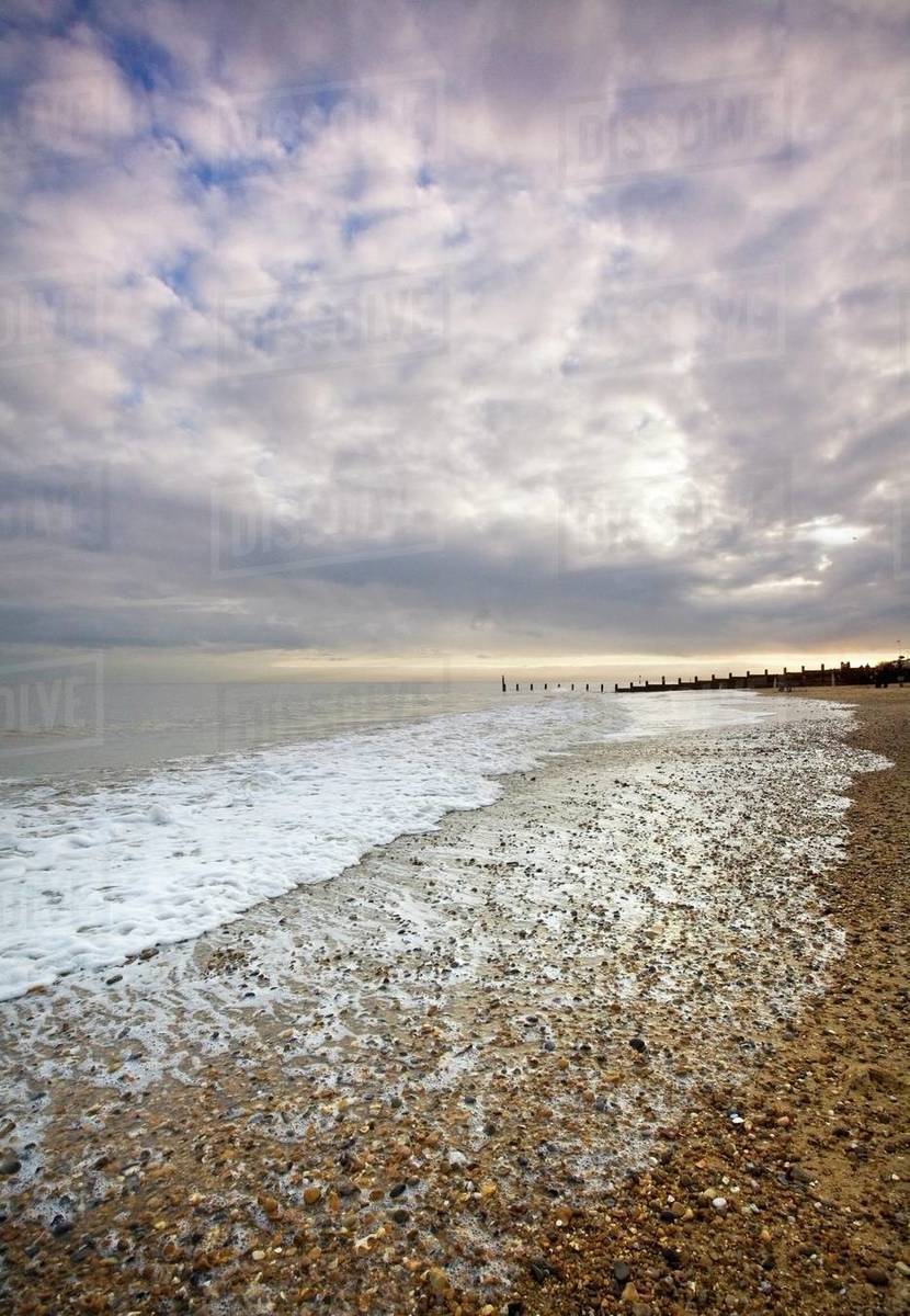 Southwold Beach In Winter - Stock Photo - Dissolve