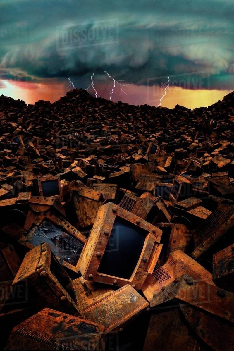 Pile Of Discarded Computers - Royalty-free Stock Photo | Dissolve
