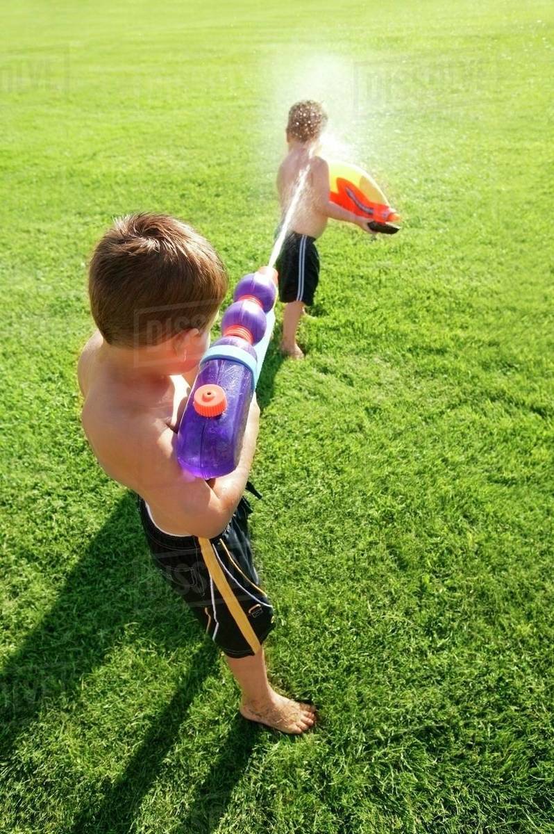 A Water Fight - Stock Photo - Dissolve