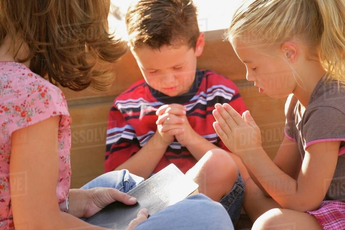 Children Praying Together - Royalty-free Stock Photo | Dissolve