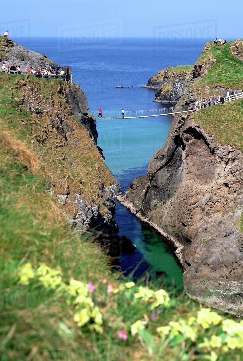 Carrick-A-Rede Rope Bridge, Ballintoy, County Antrim, Northern Ireland ...