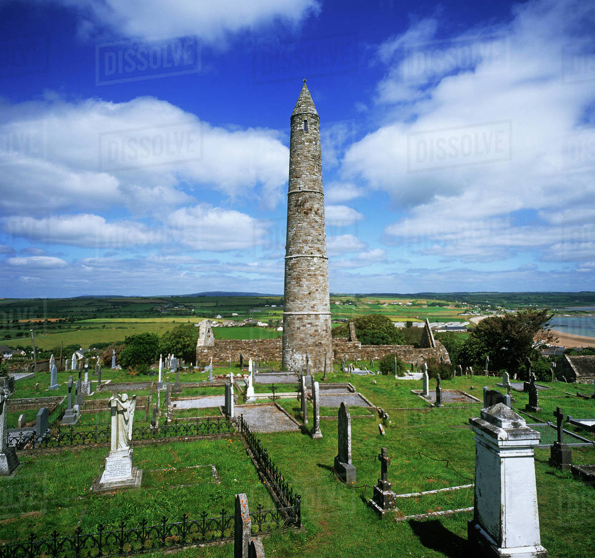Tower In A Cemetery, Ardmore Round Tower, Ardmore, County Waterford ...