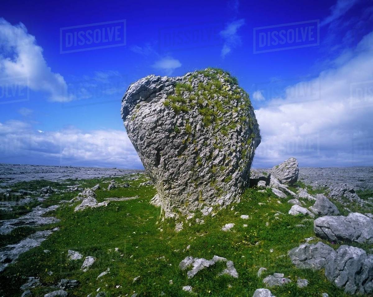 Rock Formations On The Landscape, The Burren, Republic Of Ireland ...