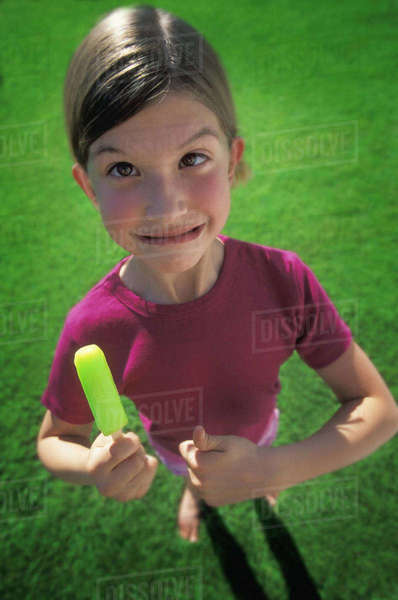 Girl With Popsicle - Royalty-free Stock Photo | Dissolve