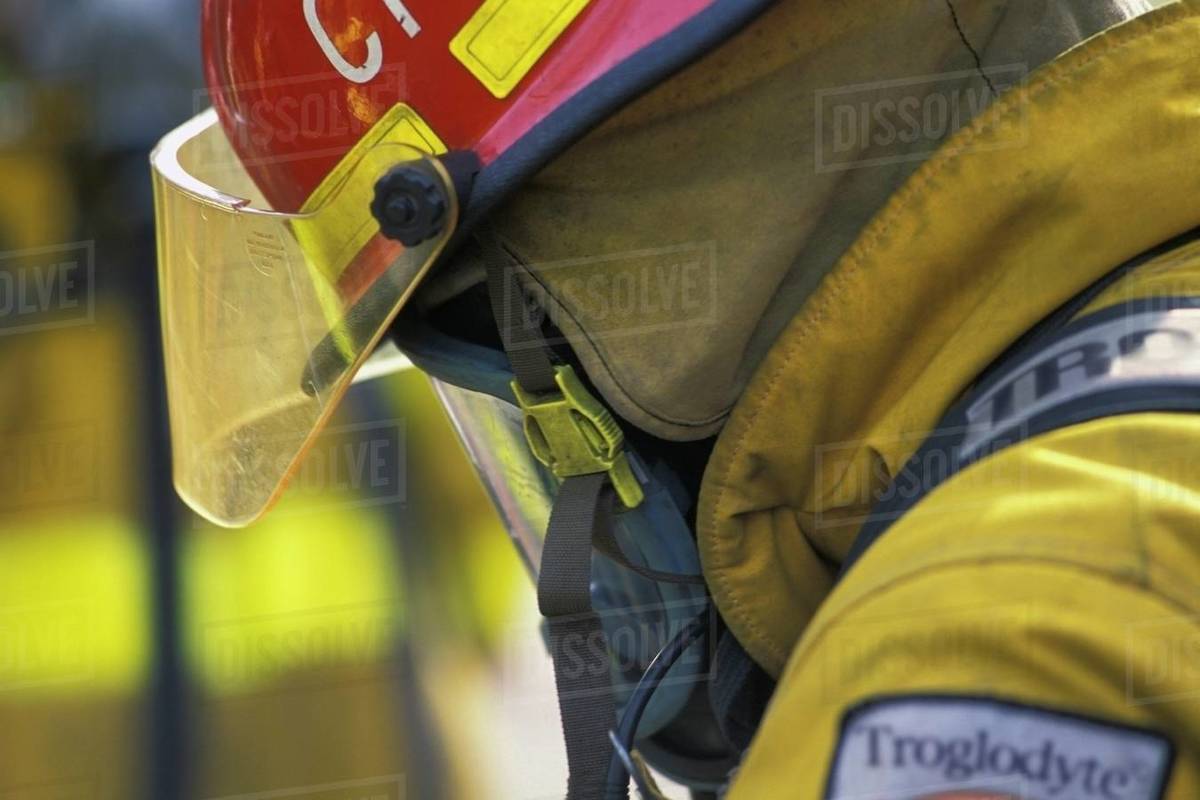 Fireman With Mask On - Royalty-free Stock Photo | Dissolve