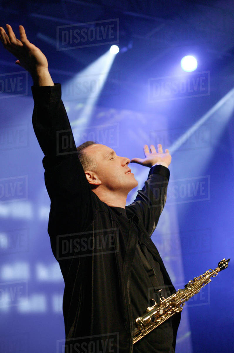 Worship Leader Raising Hands - Royalty-free Stock Photo | Dissolve