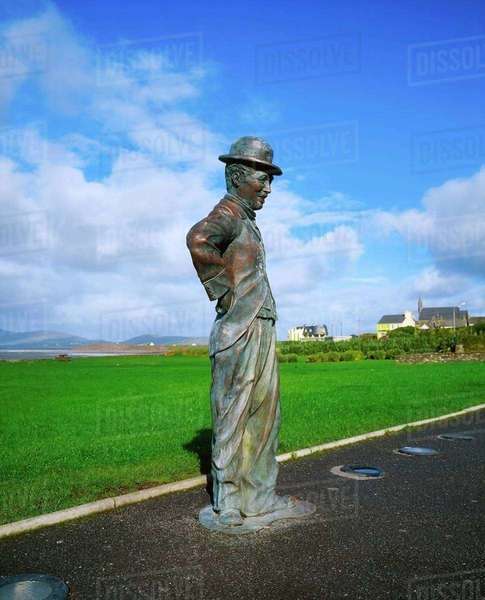 Charlie Chaplin, Waterville, Co Kerry, Ireland; Statue Of Charlie ...