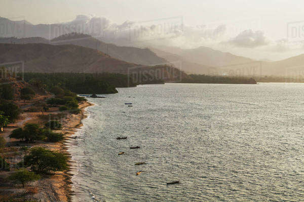 Beach by the Wetar Strait, near Metinaro; Dili District, East Timor ...