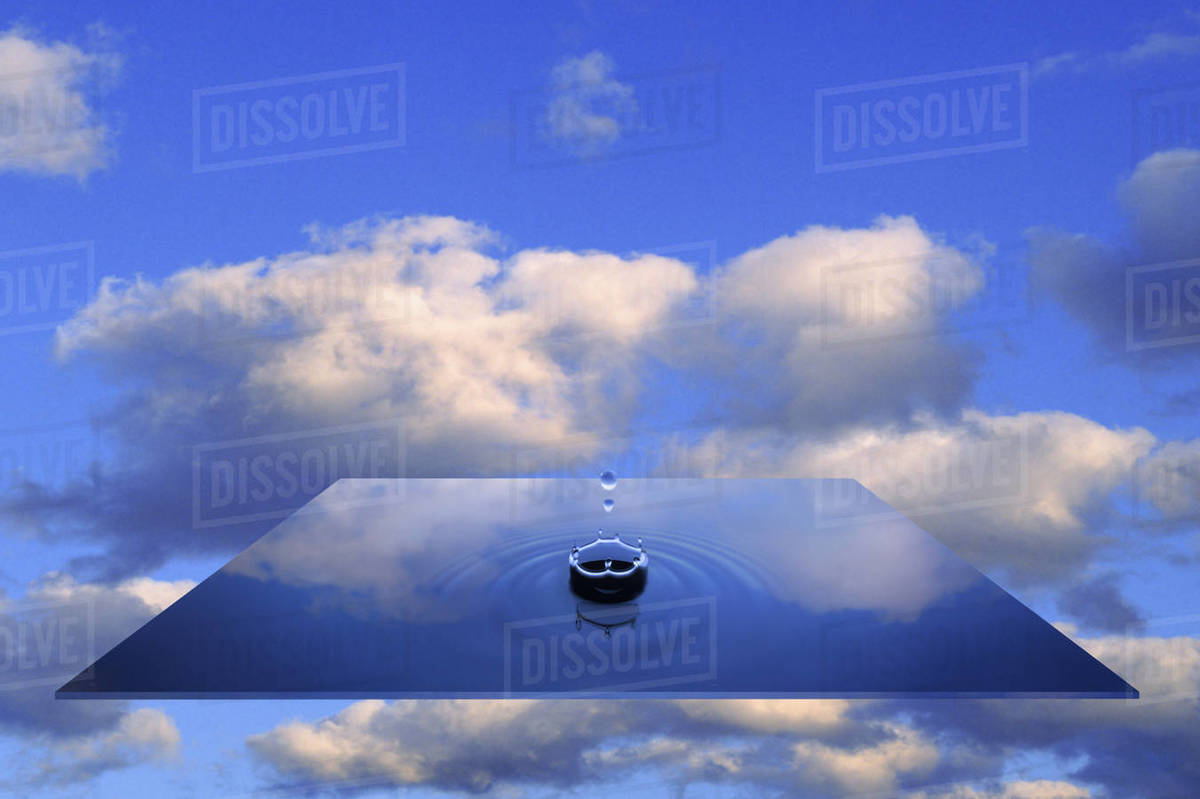Water Concept With Drop Of Water And Clouds - Royalty-free Stock Photo ...