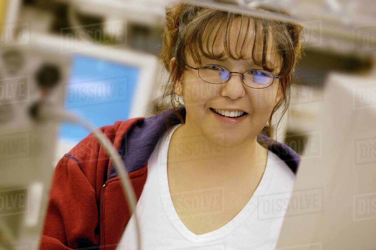 Woman At A Computer - Royalty-free Stock Photo | Dissolve