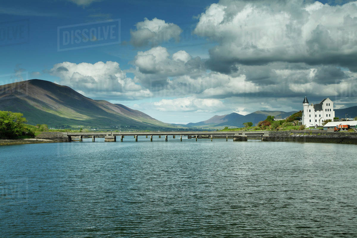 Old barracks museum in Cahirciveen on the Wild Atlantic Way coastal ...