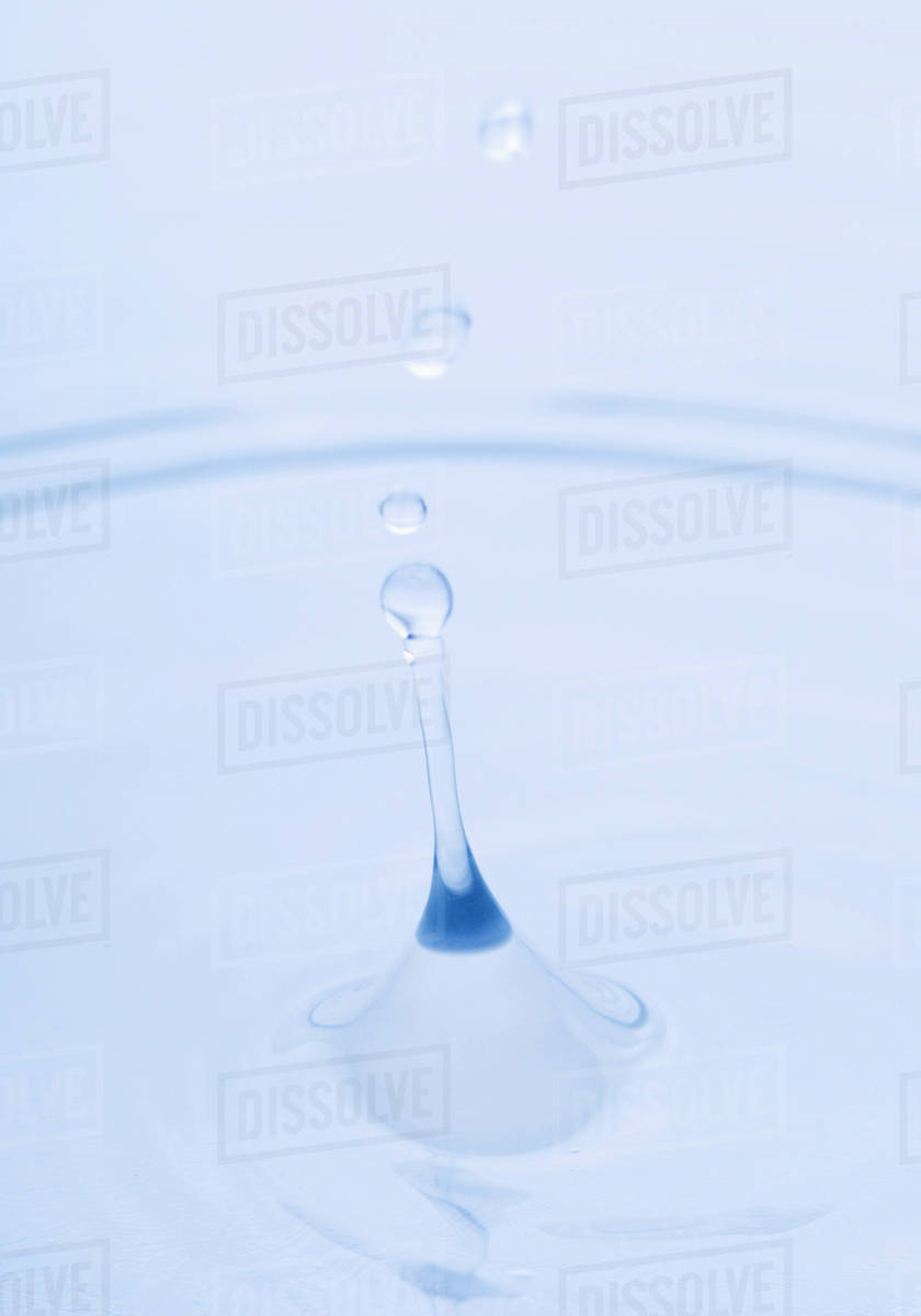 Close Up Of Water Droplet Hitting The Surface Of Water Alaska - Stock ...