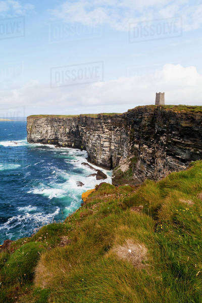 Marwick Head RSPB Nature Reserve, Kitcheners Monument; Orkney, Scotland ...
