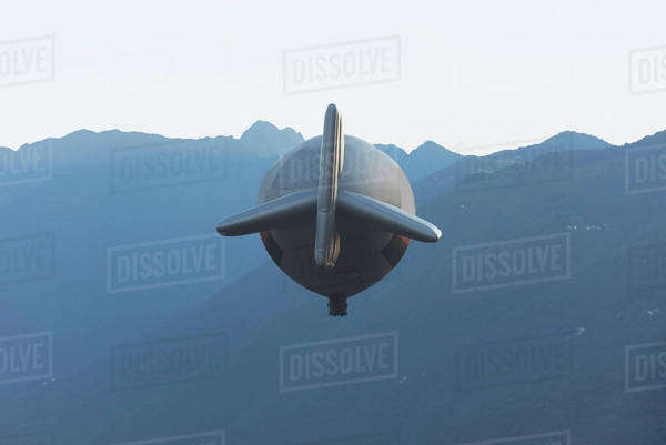 View of a blimp in the sky; Locarno, Ticino, Switzerland - Royalty-free ...
