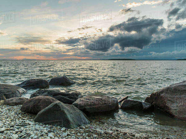 Lake Winnipeg in Hecla-Grindstone Provincial Park; Riverton, Manitoba ...