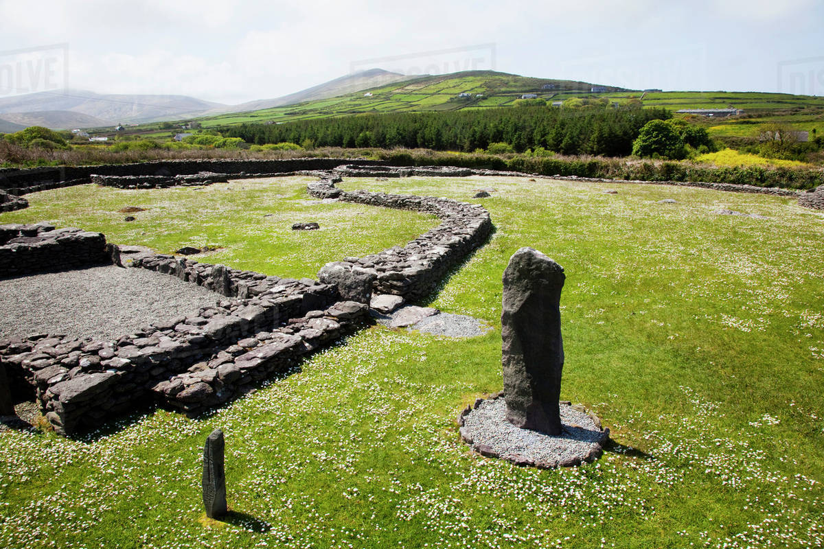 Riasc Monastic Settlement, near Dingle; County Kerry, Ireland - Royalty ...