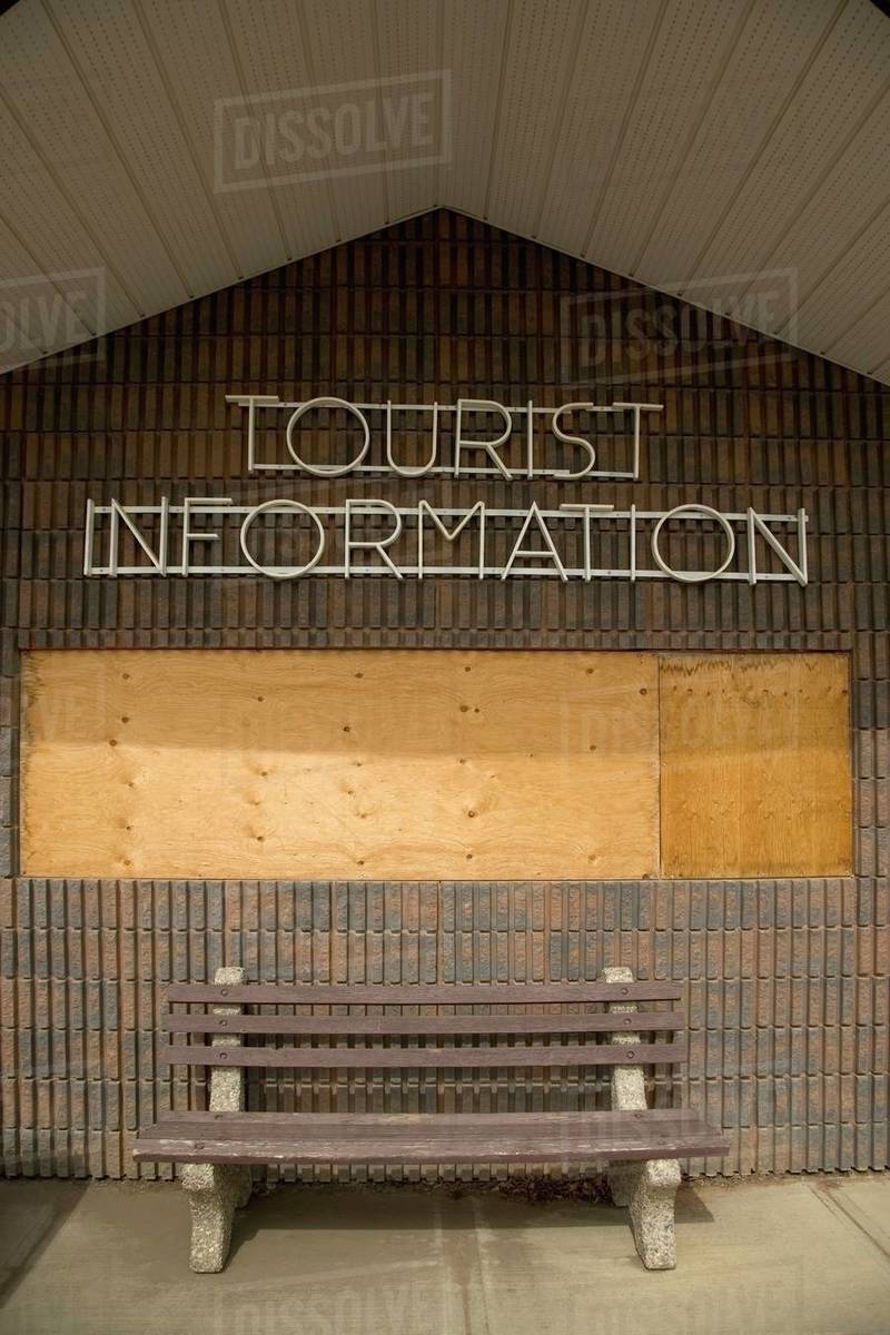 Closed Tourism Booth - Stock Photo - Dissolve