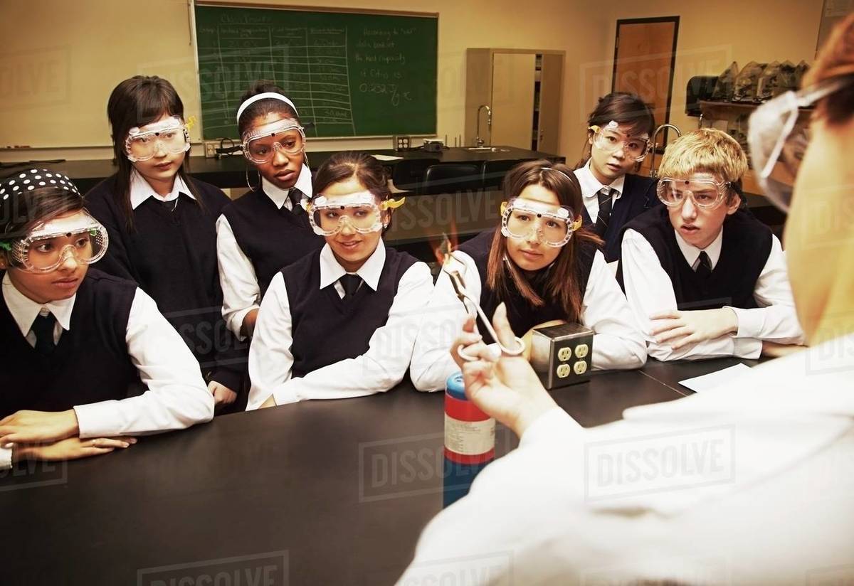 Students Watching A Science Experiment - Royalty-free Stock Photo ...