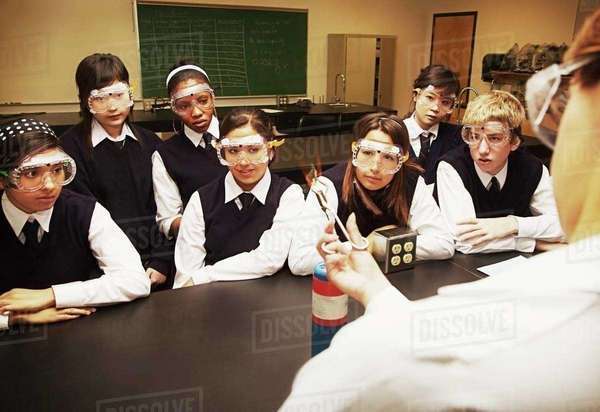 Students Watching A Science Experiment - Royalty-free Stock Photo ...