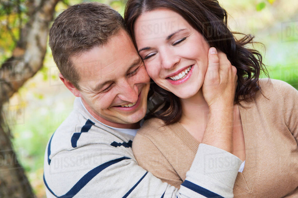 Portrait of a husband and wife;St albert alberta canada - Stock Photo ...