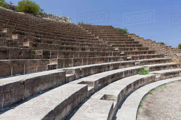 An outdoor amphitheatre against a blue sky;Soli, cyprus - Royalty-free ...