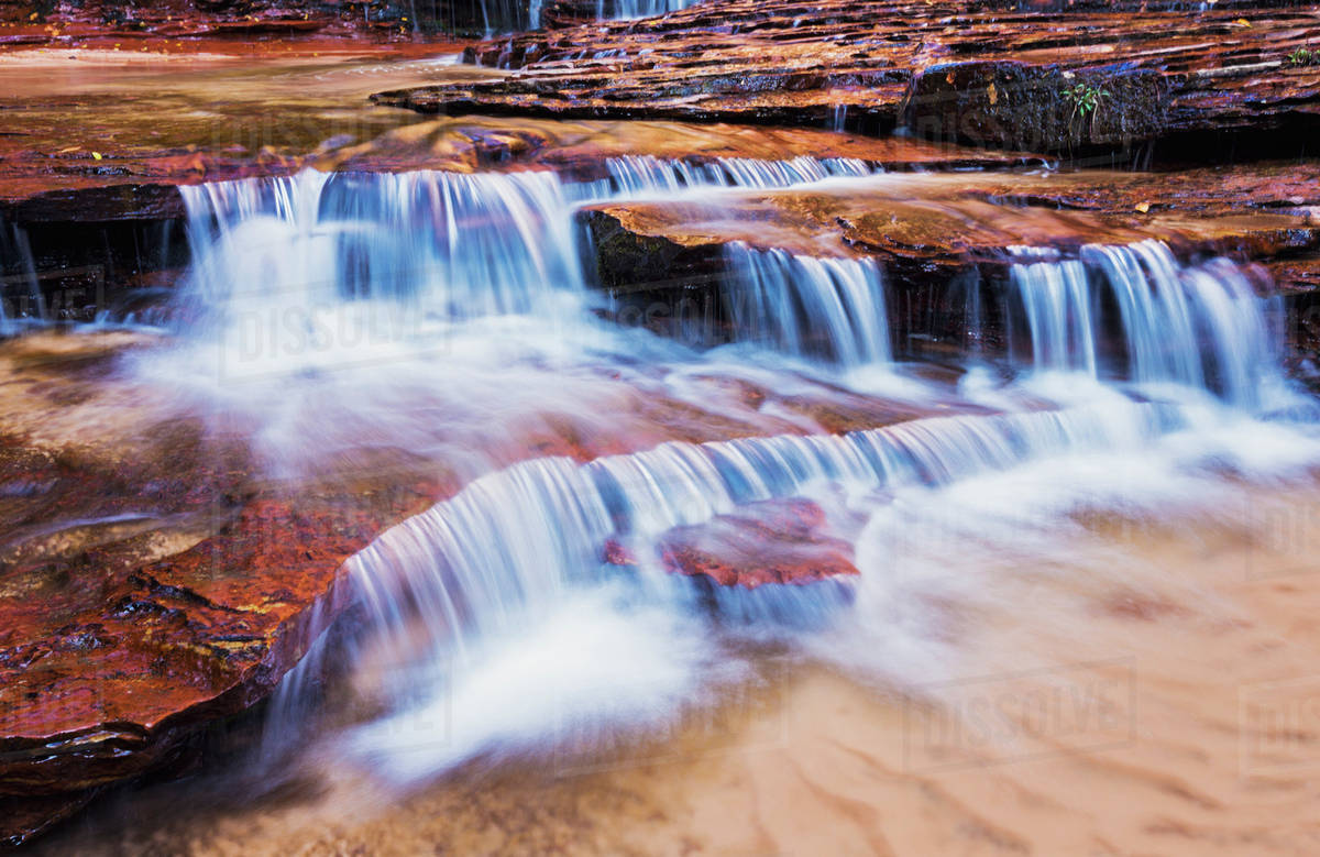 Archangel falls along the subway trail in zion national park;Utah ...