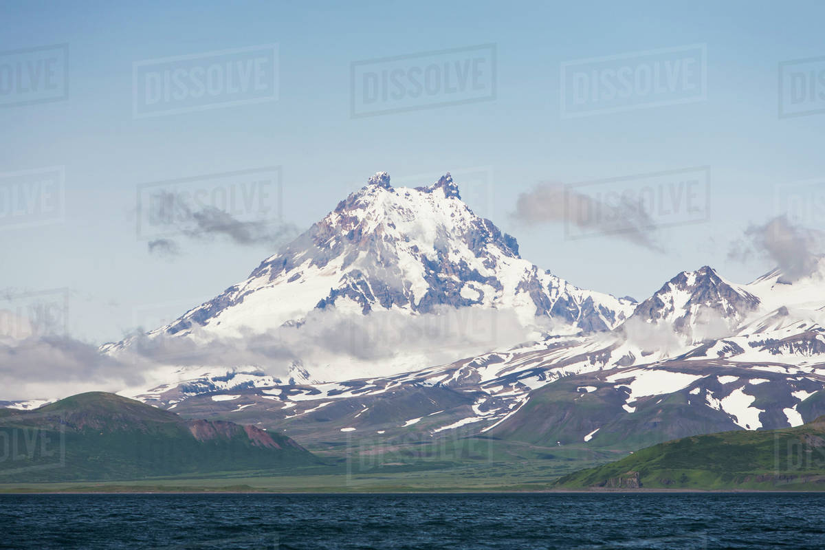 Isanotski Peaks, A Volcano On Unimak Island, The Easternmost Island Of ...