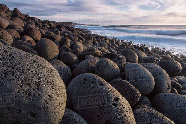 The Rounded Rocks Along The Southwestern Coast Of The Reykjanes ...
