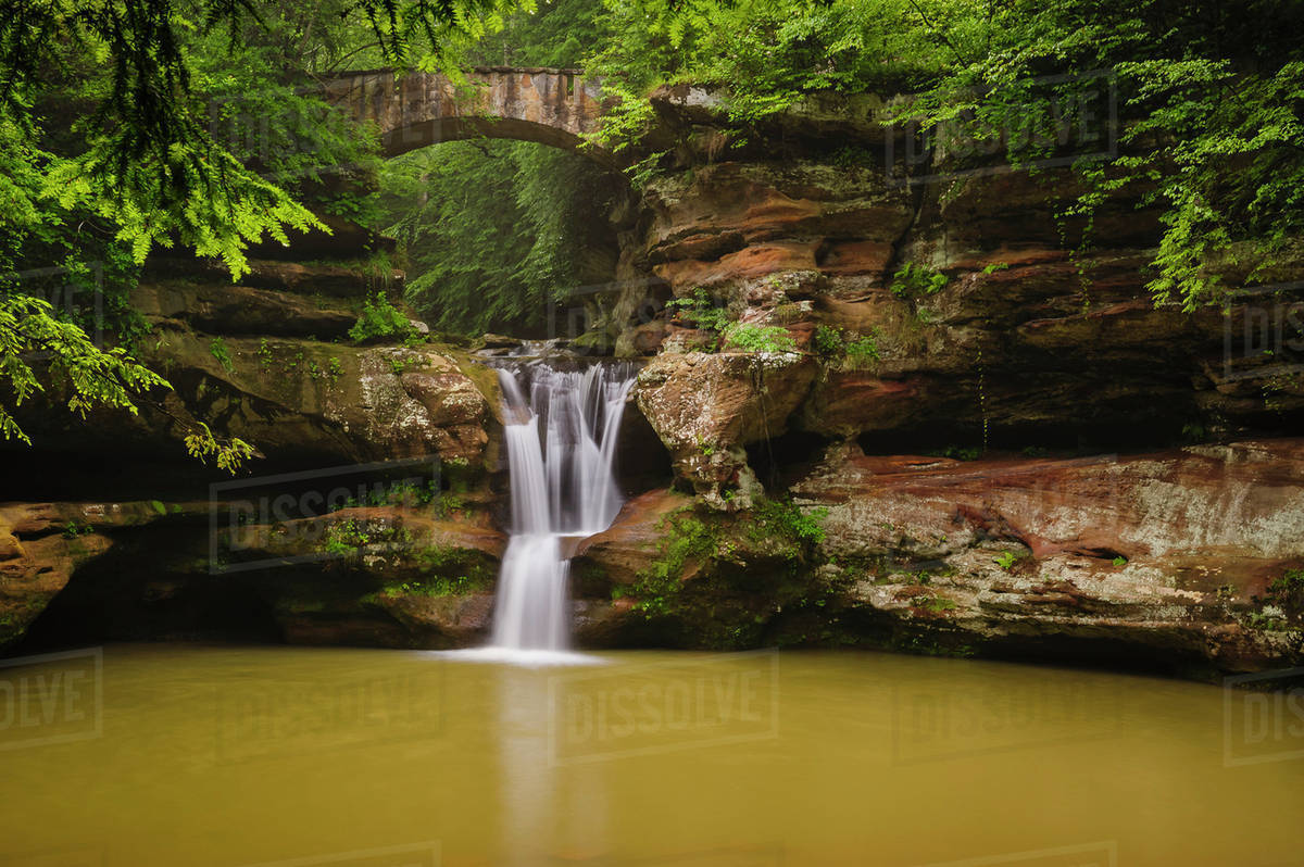 Upper falls hocking hills state park;Ohio united states of america ...