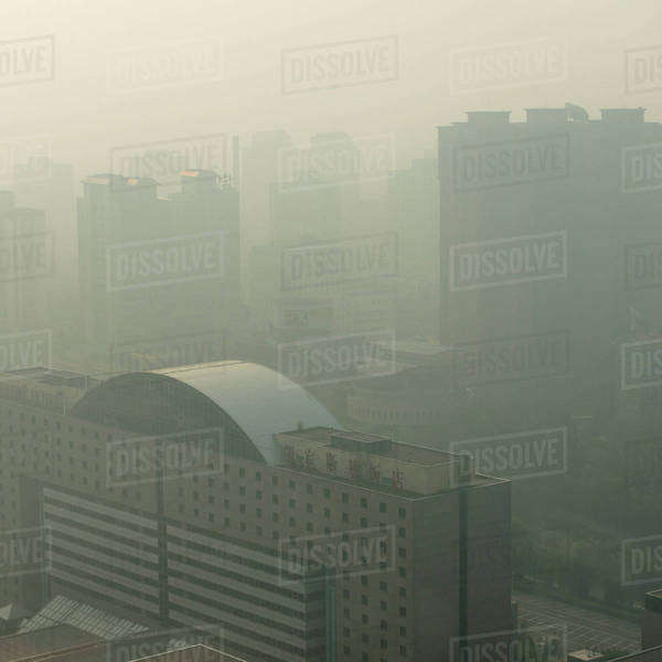 Haze over a city - Royalty-free Stock Photo | Dissolve