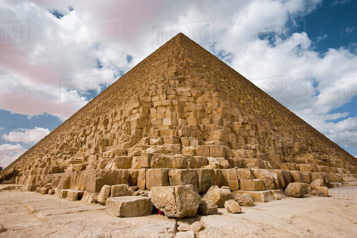 Great Pyramid of Giza, or Cheops Pyramid; Giza, Egypt - Royalty-free ...