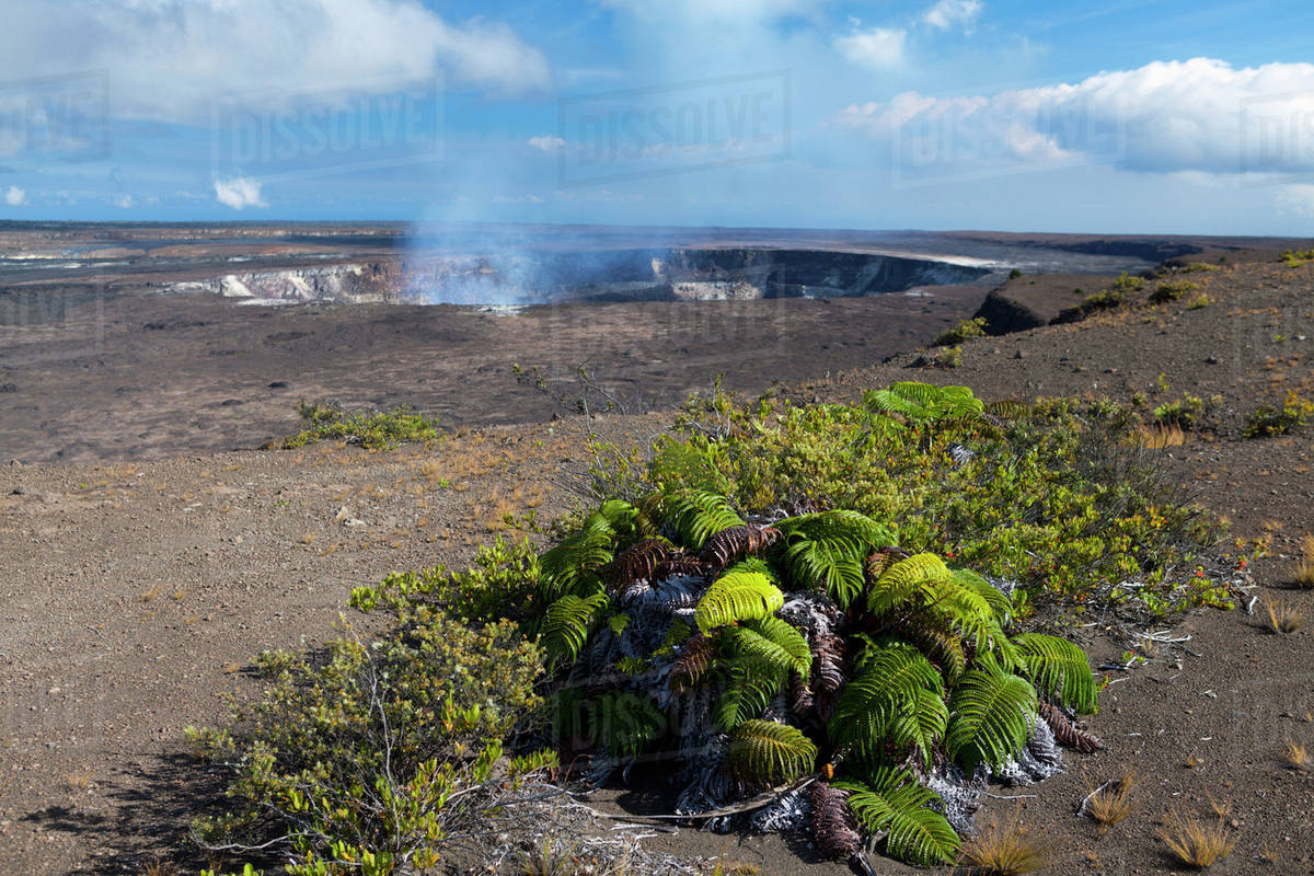 Halemaumau Crater in Hawaii Volcanoes National Park; Big Island, Hawaii ...