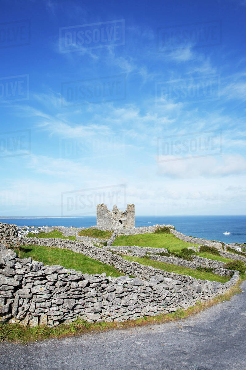 O'Briens castle on the Aran Island of Inis Oirr stands surrounded by ...