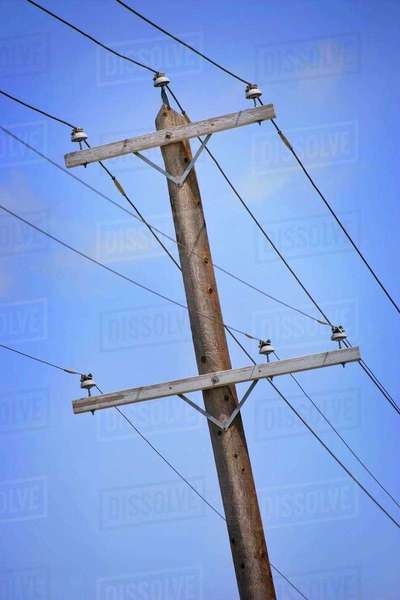 Power Pole And Lines - Royalty-free Stock Photo | Dissolve