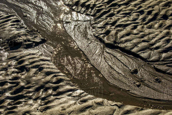 Ripple marks in a tidal channel on Jar Island in the Kimberley Region ...