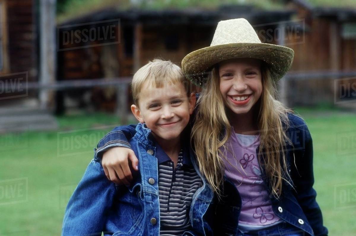 Portrait Of Two Kids - Royalty-free Stock Photo | Dissolve
