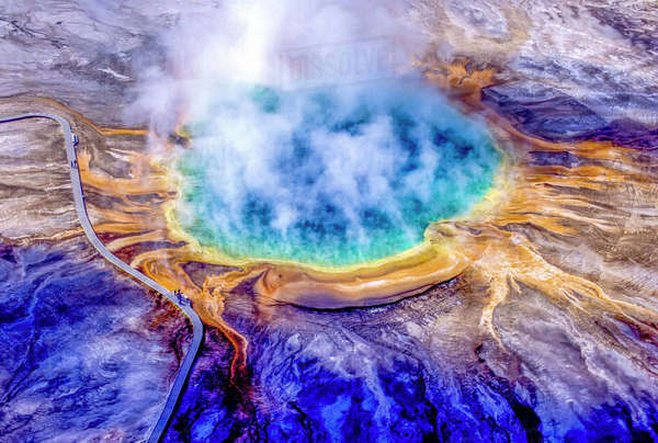Grand Prismatic Spring is one of the largest and most beautiful ...