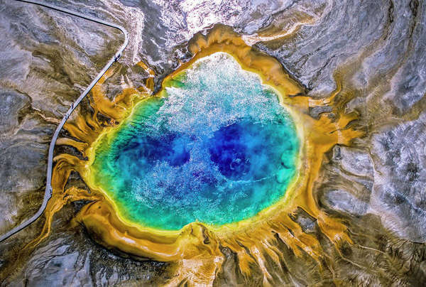 Grand Prismatic Spring is one of the largest and most beautiful ...