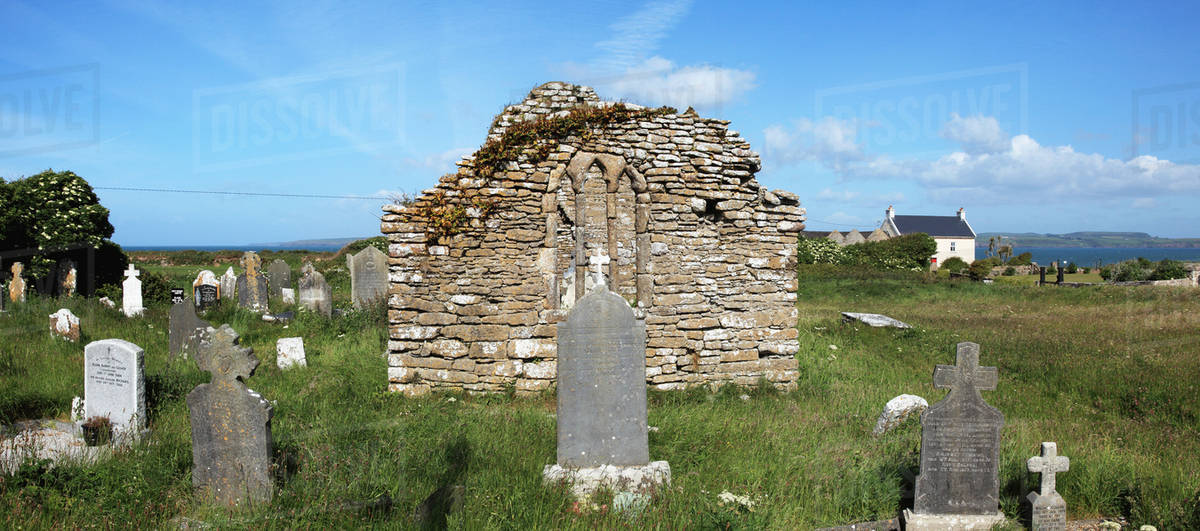 A Cemetery Near Kinsale; County Cork, Ireland - Royalty-free Stock ...