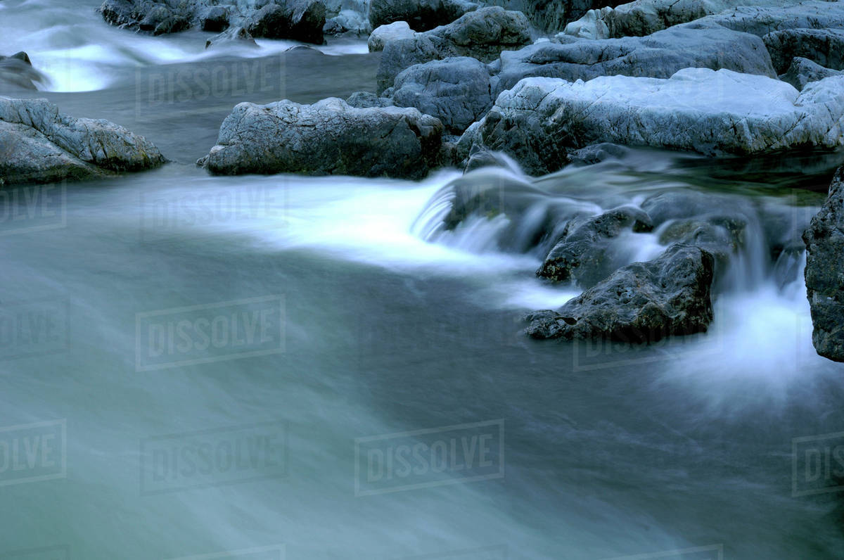 Close Up Of Rushing River, Vancouver Island, Canada - Stock Photo ...