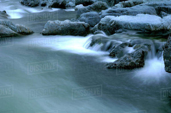 Close Up Of Rushing River, Vancouver Island, Canada - Stock Photo ...