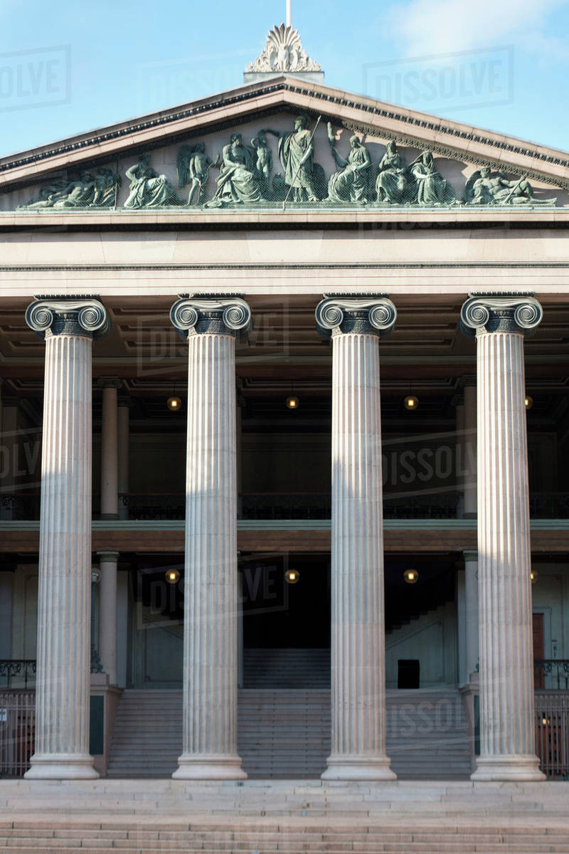 White Columns At The Front Of A Building; Oslo, Norway - Royalty-free ...