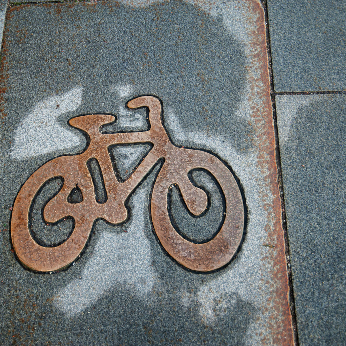 Image Of A Bicycle On A Sidewalk; Stockholm, Sweden - Royalty-free ...